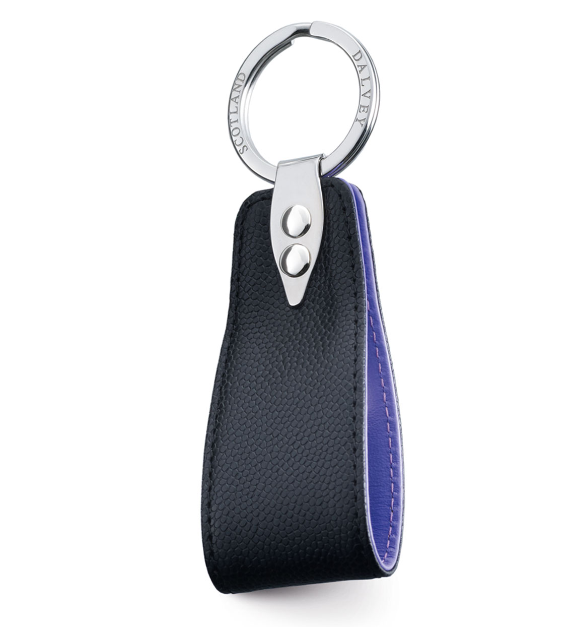 Leash Keyring Black Caviar And Purple - Dalvey