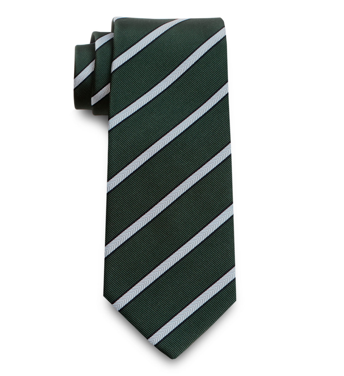 green patterned tie