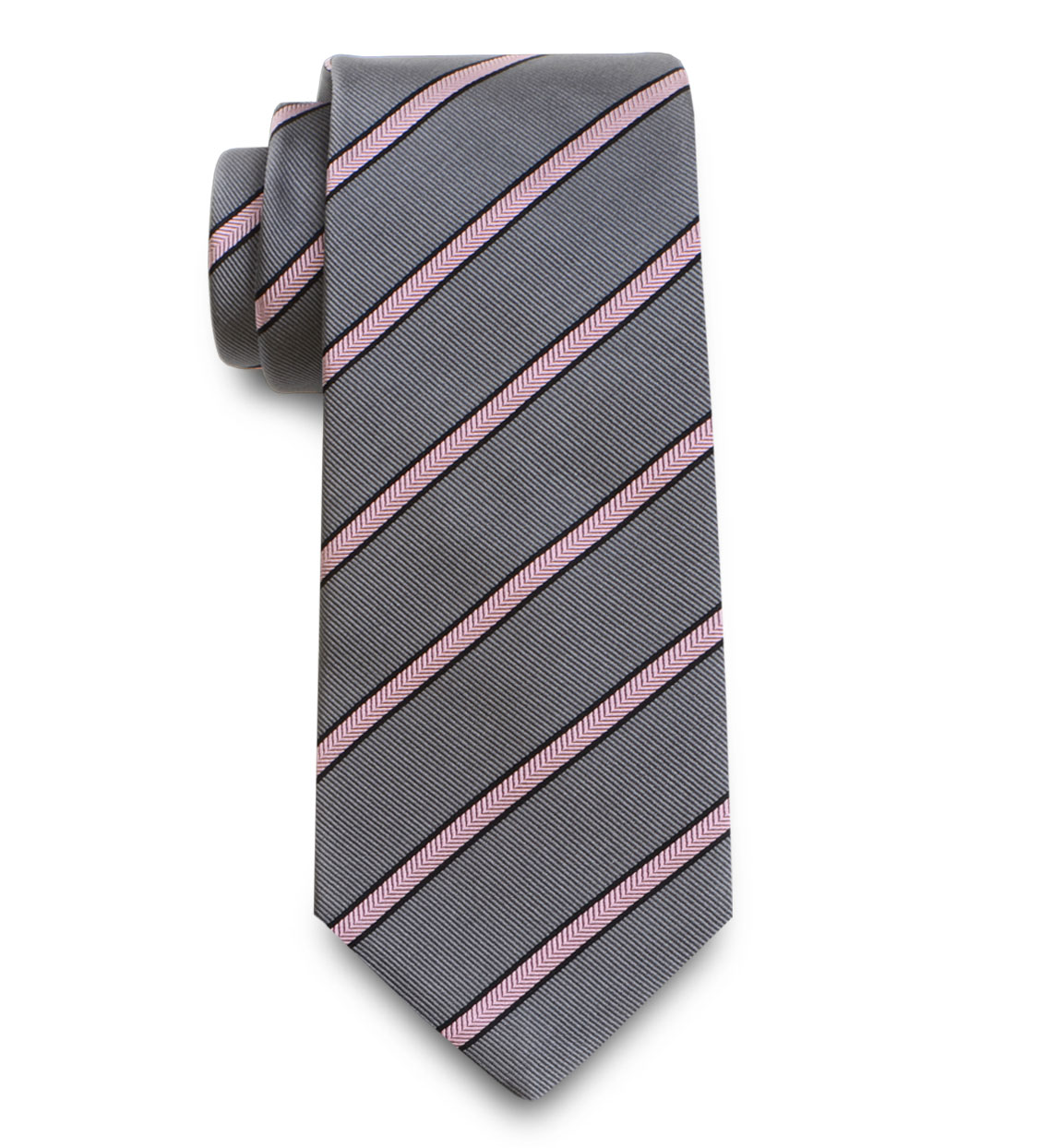 pink patterned tie